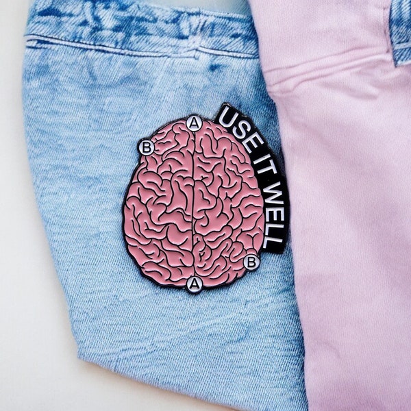 Brain Pin - Etsy