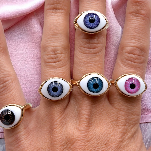Glass Eye Ring - Etsy