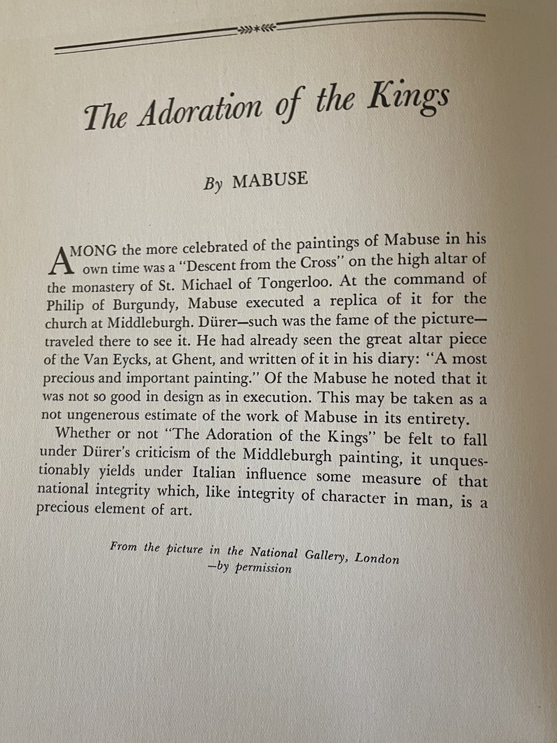 Vintage Religious Art Print of the Famous Painting the Adoration of the ...