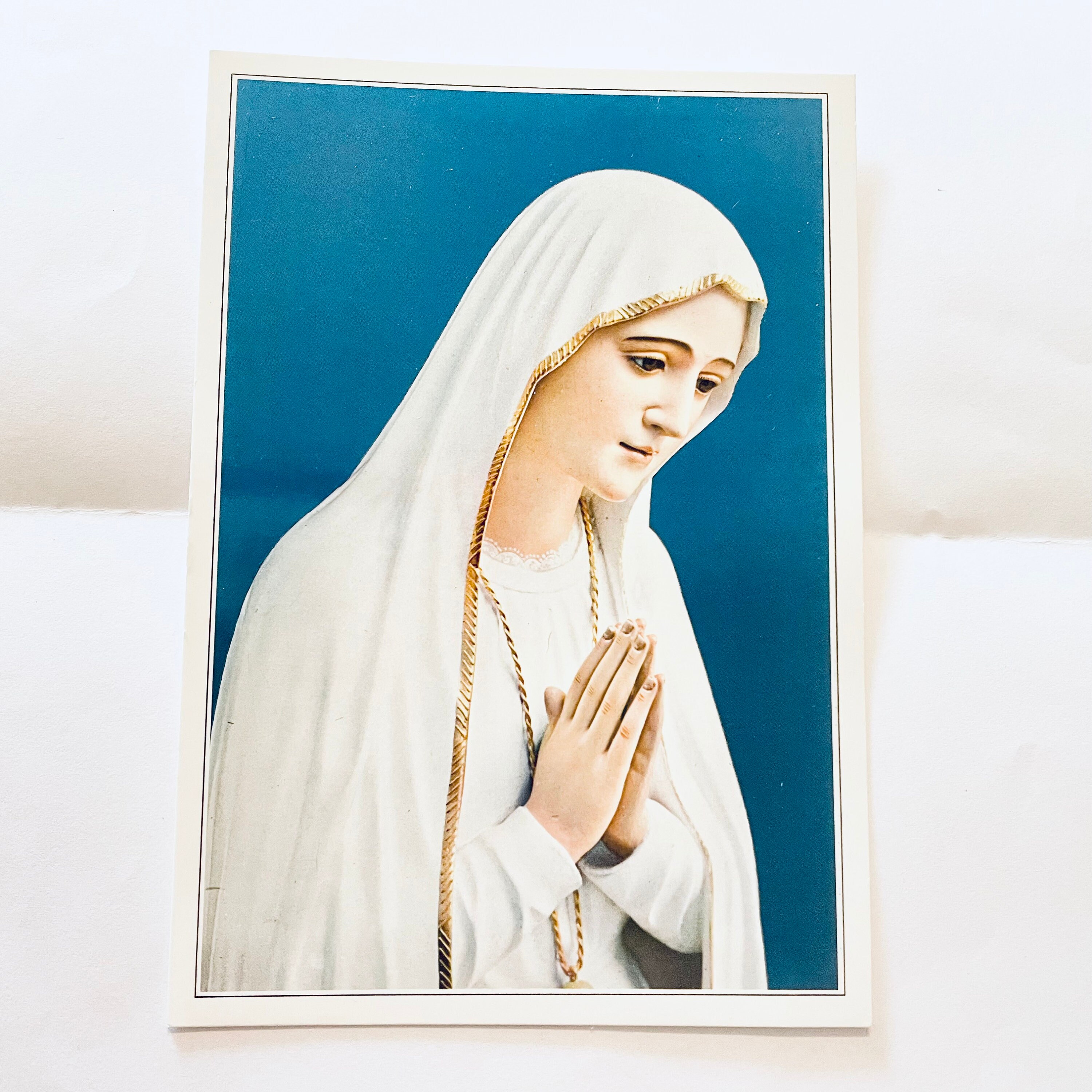 Vintage New Virgin Mary Our Lady Fatima Madonna 6 X 3.5 HOLY POST CARD ...