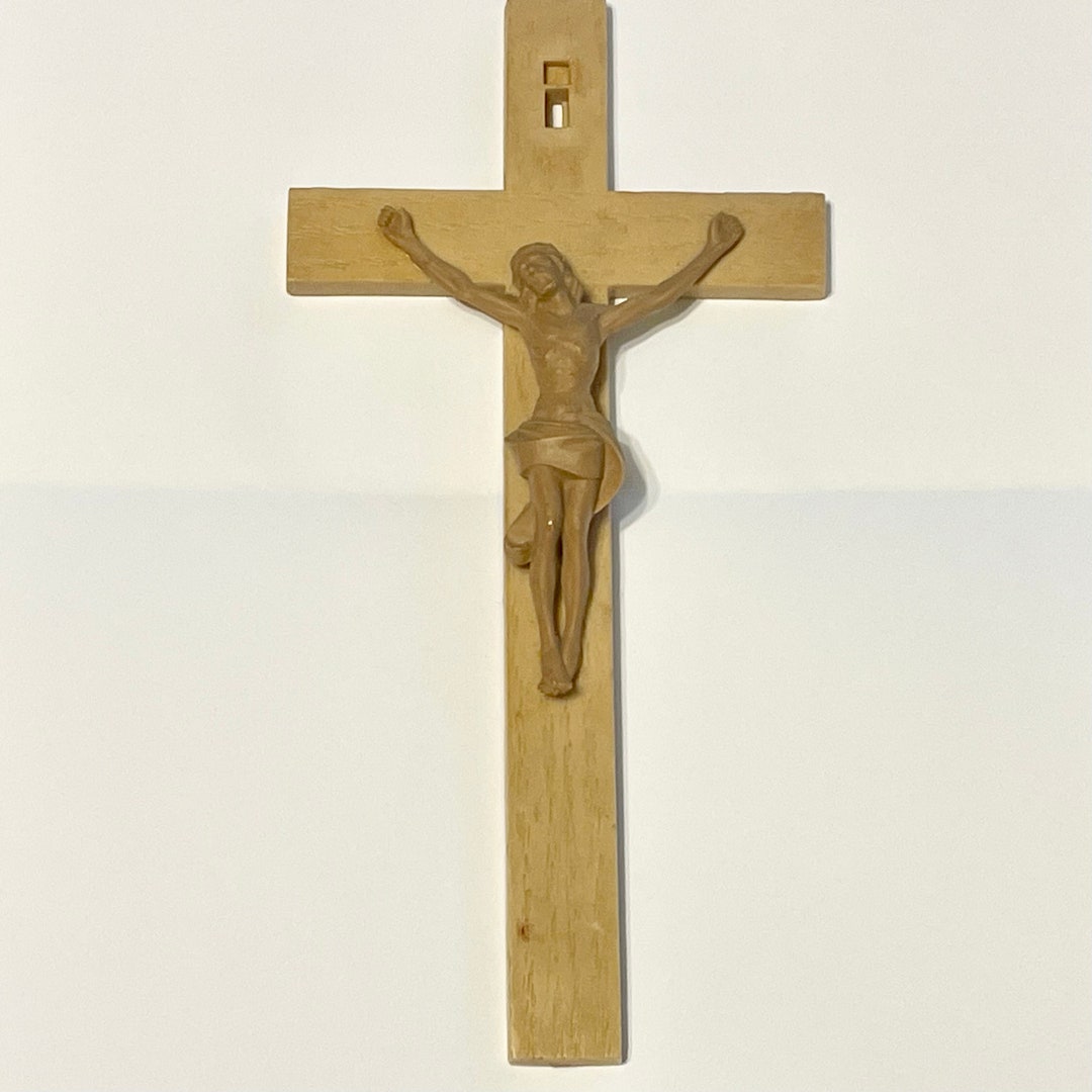 Vintage 1950's Cross Crucifix Celluloid Jesus Christ Corpus Wall ...