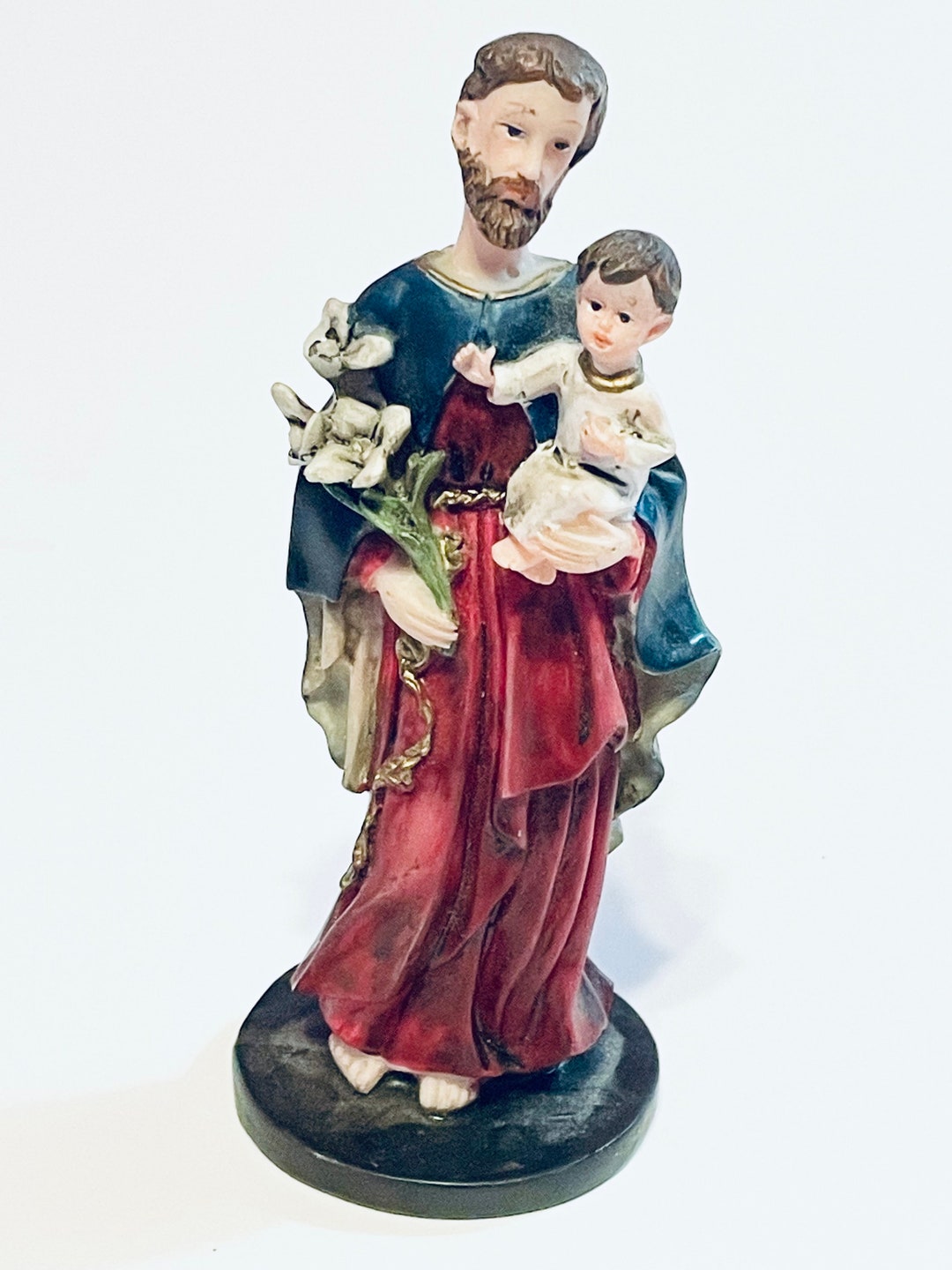 Vintage Resin Religious Statue Saint Anthony - Etsy