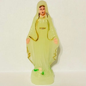 Glow in the Dark Luminescent Virgin Mary Miniature Bible Figure Mini ...