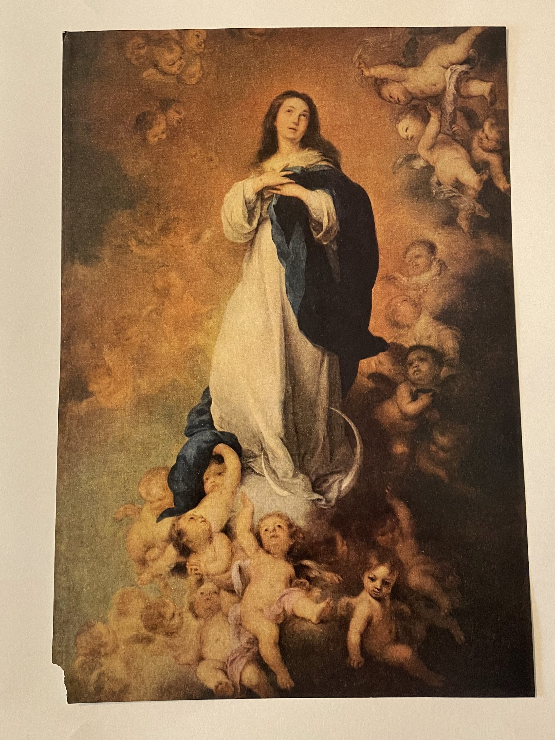 Vintage Religious Art Print of the Famous Painting the Immaculate ...