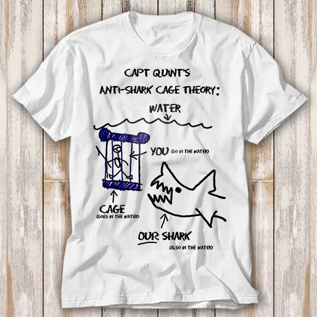 Jaws Paws Capt Quints Anti Shark Cage Theory Water T Shirt Best Seller ...
