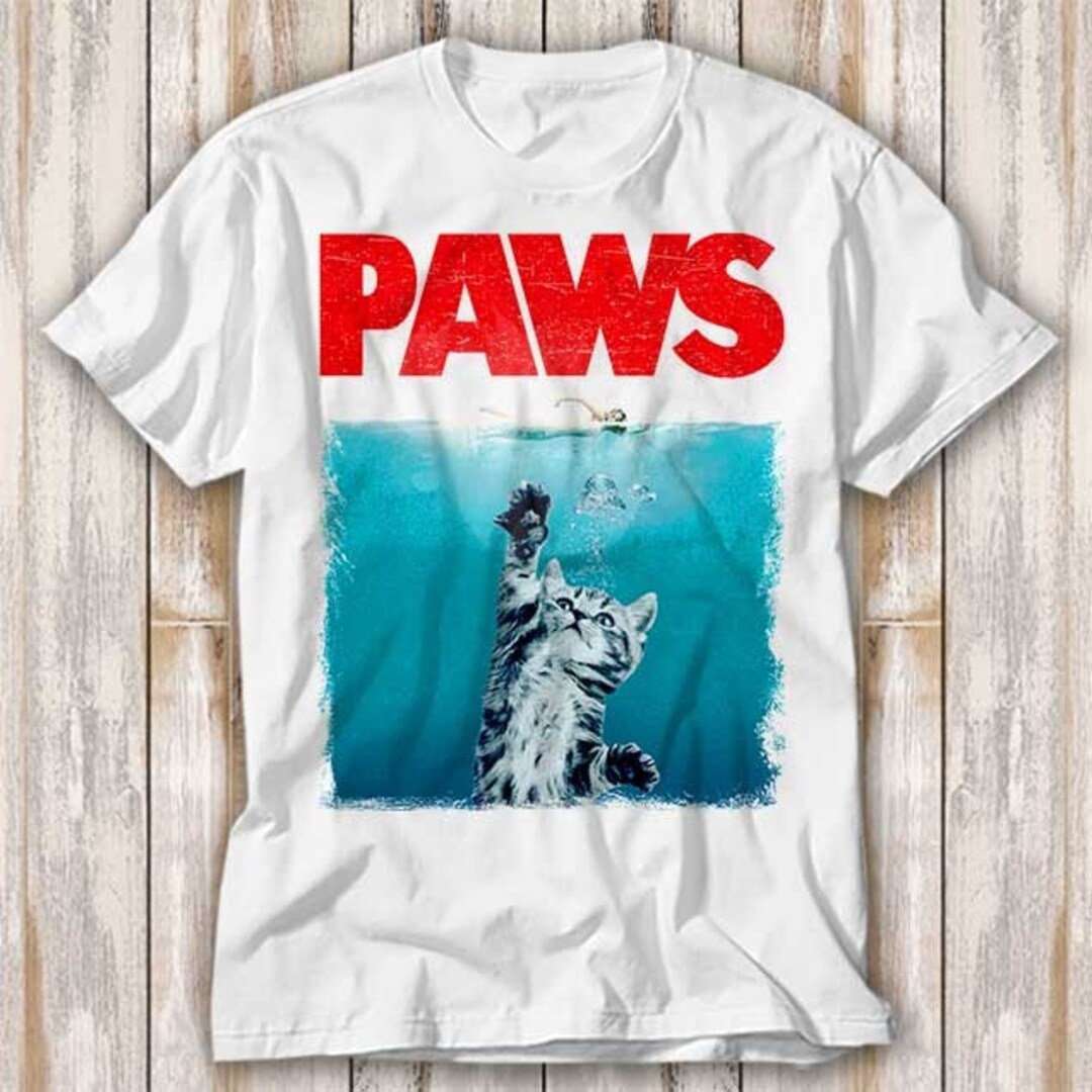 Paws Jaws Cat Pet Kitten Kitty Katze Weiße Hai T Shirt Best Seller ...