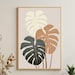 Monstera Leaves Poster, Minimalist Illustration, Scandinavian Decor ...