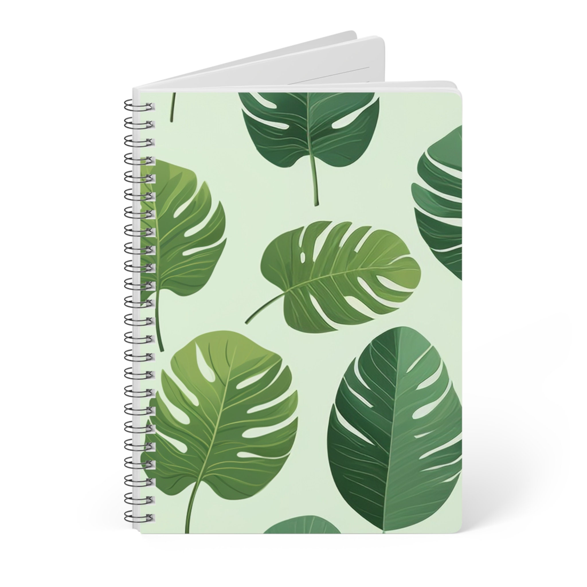 Monstera Elegance: Sophisticated A5 Notebook With Monstera Leaf Pattern ...