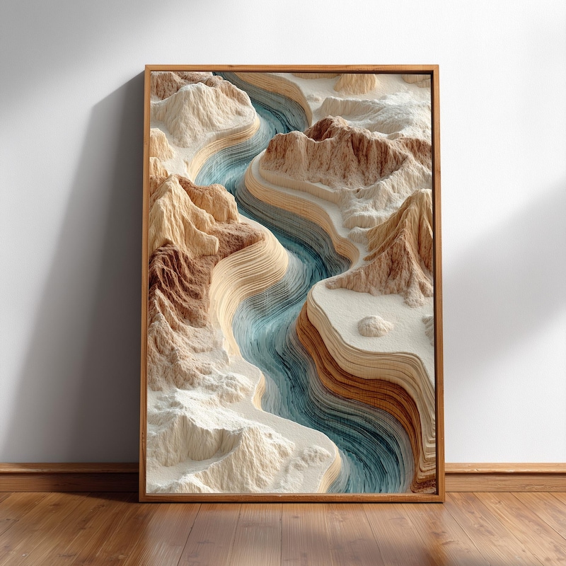 Teal Waves and Sand - Etsy UK