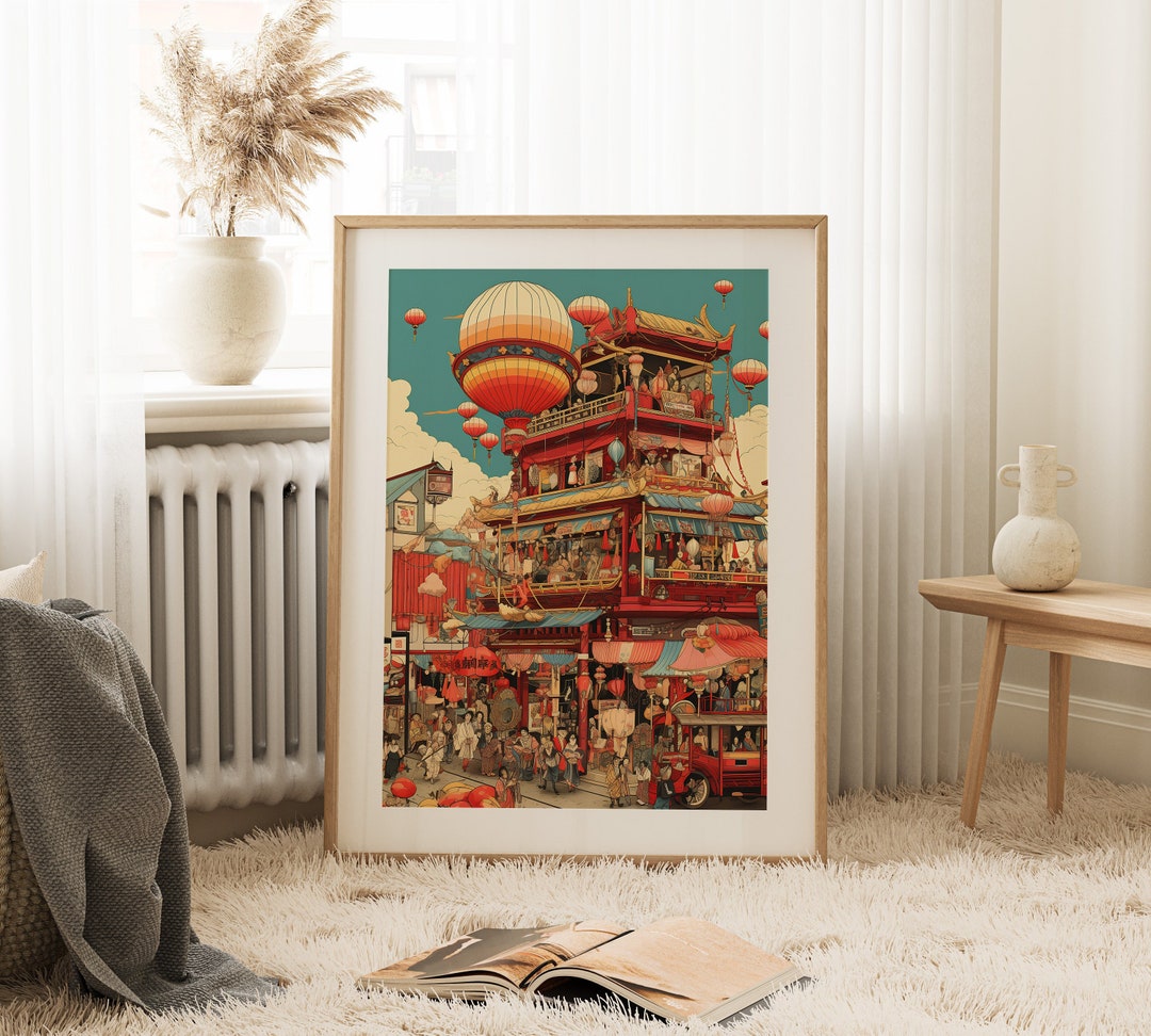 Japanese Anime Print | Studio Ghibli Inspired Art | Fantasy Festival ...