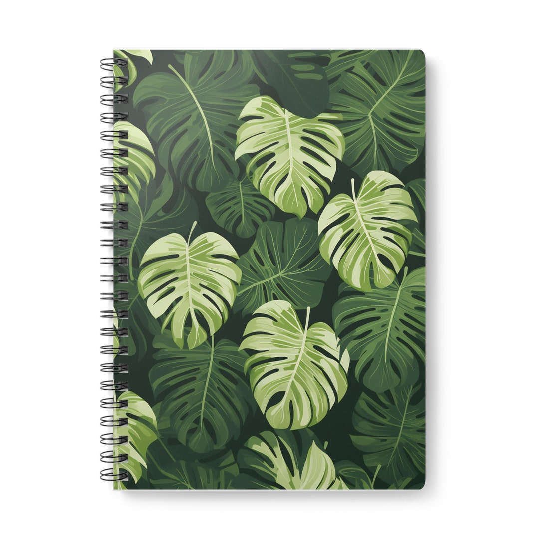 Monstera Harmony: Minimalist Monstera Leaf Pattern Notebook for Nature ...