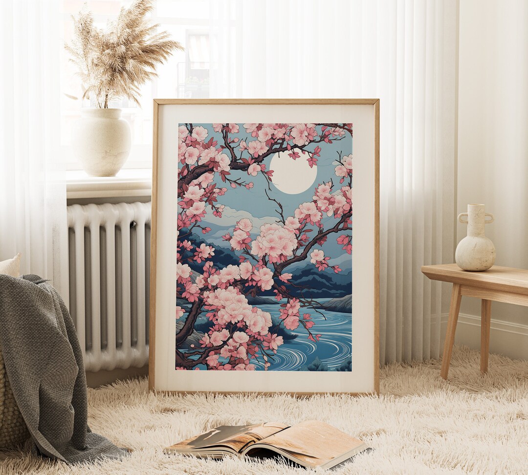 Sakura Blossom Digital Download Art Print | Close-up Sakura Branch ...