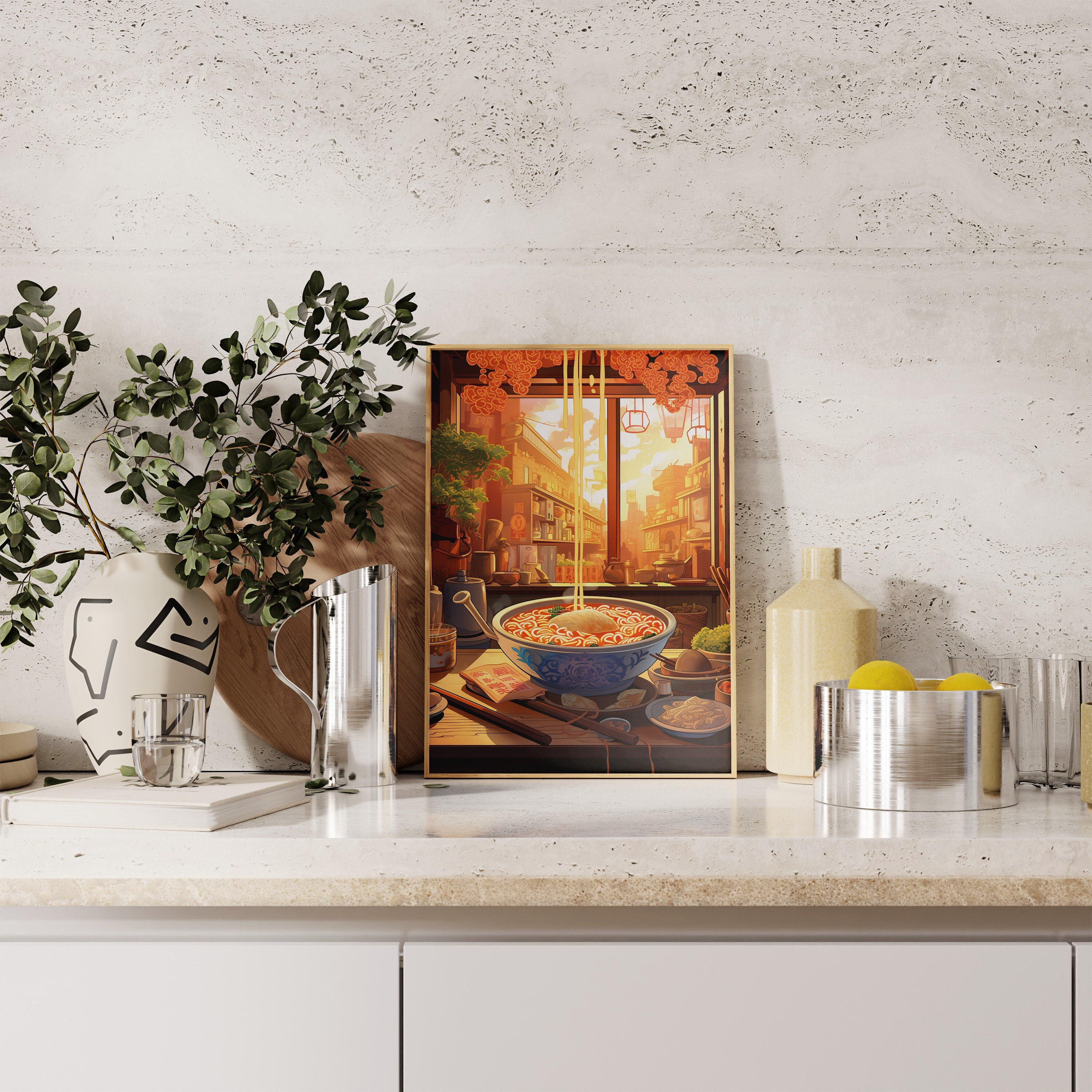 Ramen Art Print Ukiyo-e Style Japanese Ramen Art Noodle Art Print Ramen ...