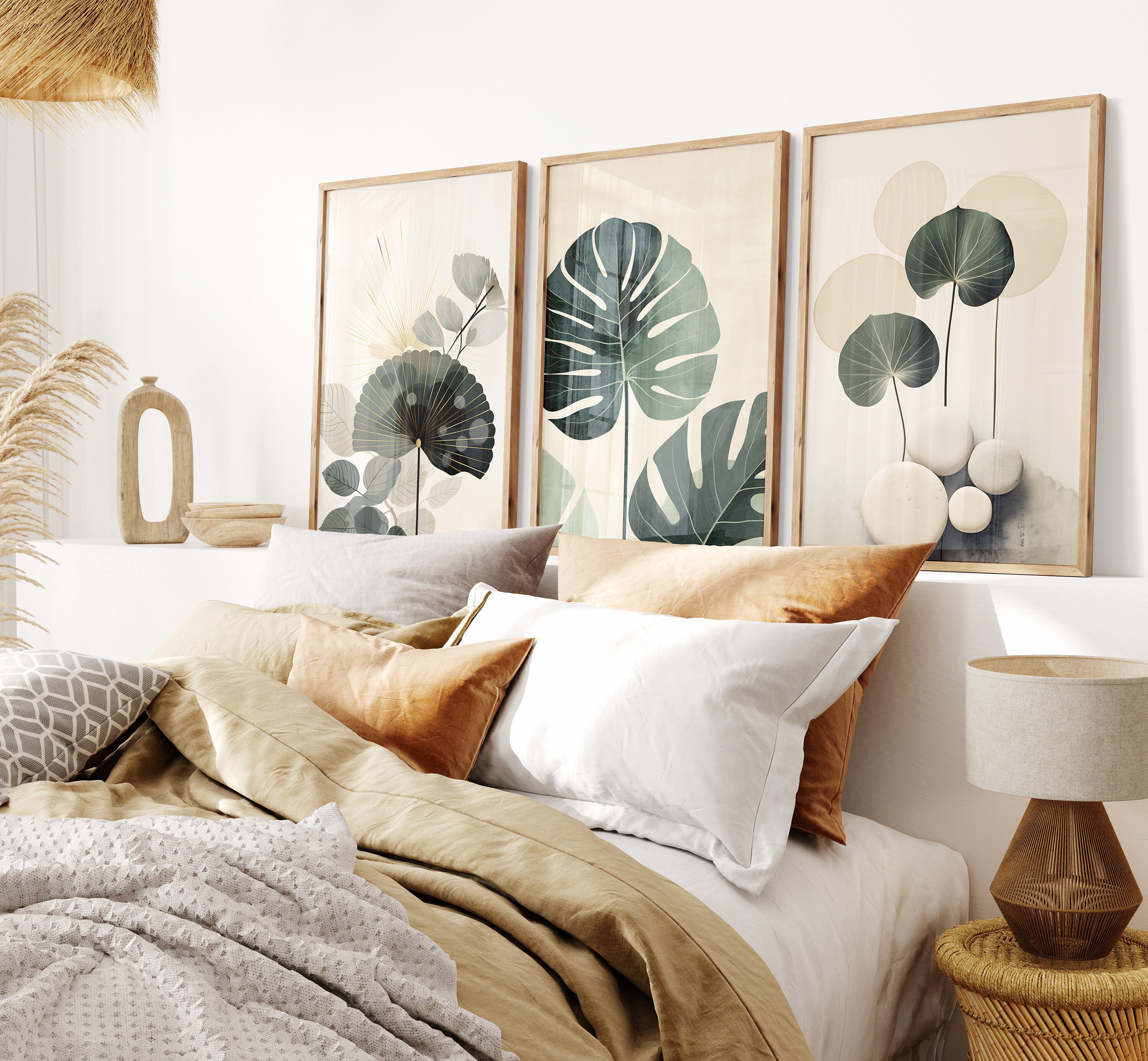 Pebble Art Pebble Wall Art Japandi Print Nature Decor - Etsy