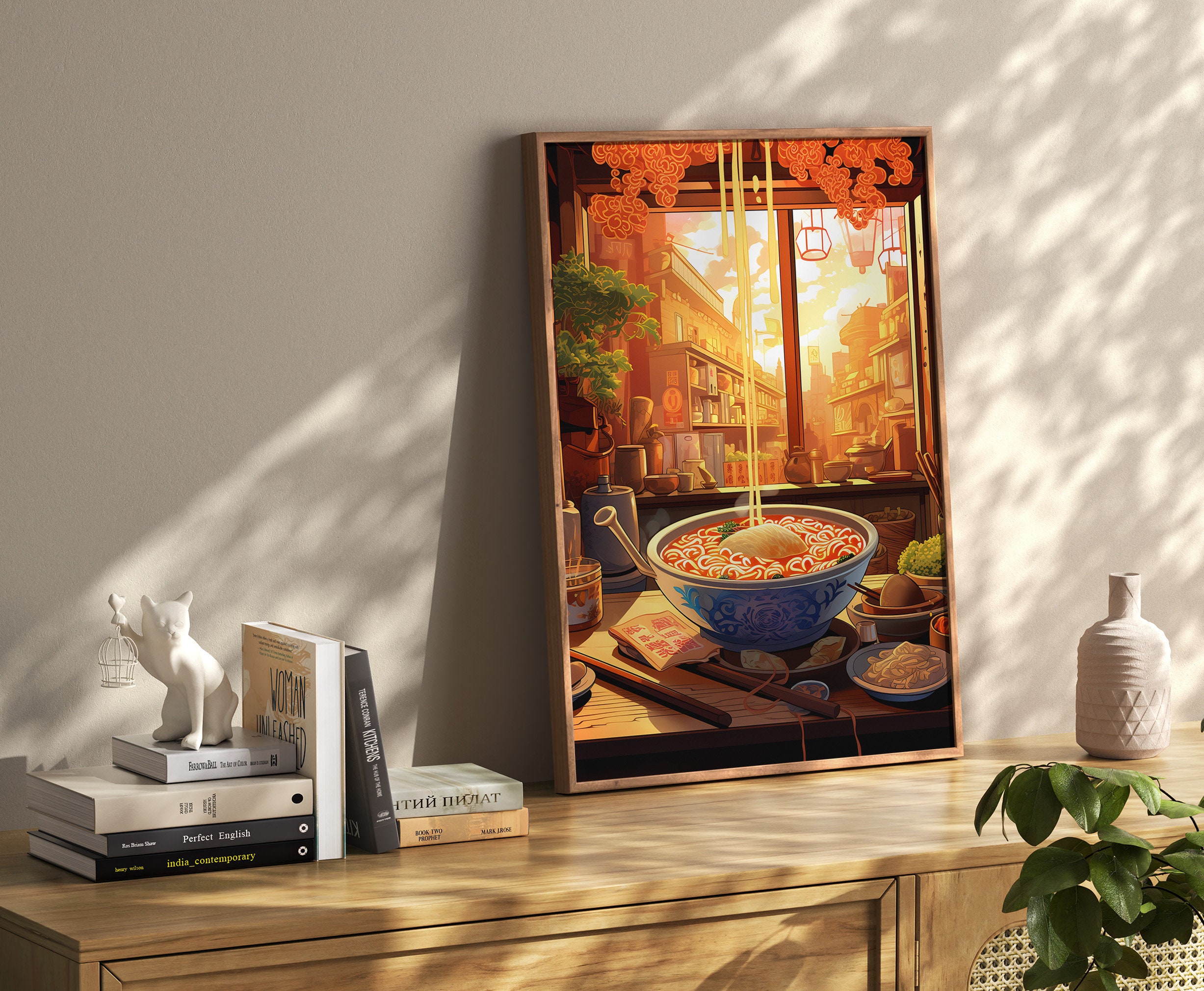 Ramen Art Print Ukiyo-e Style Japanese Ramen Art Noodle Art Print Ramen ...