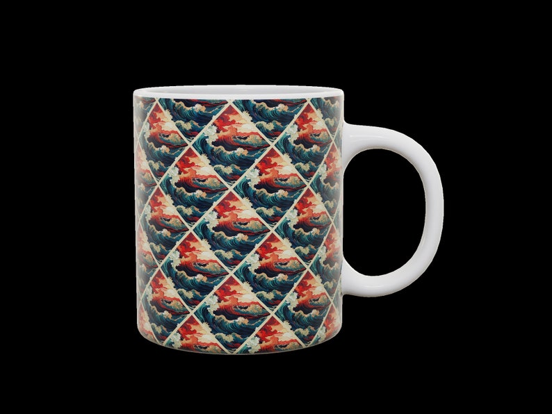 Colorful Painting of Waves in the Ocean Pattern - Etsy