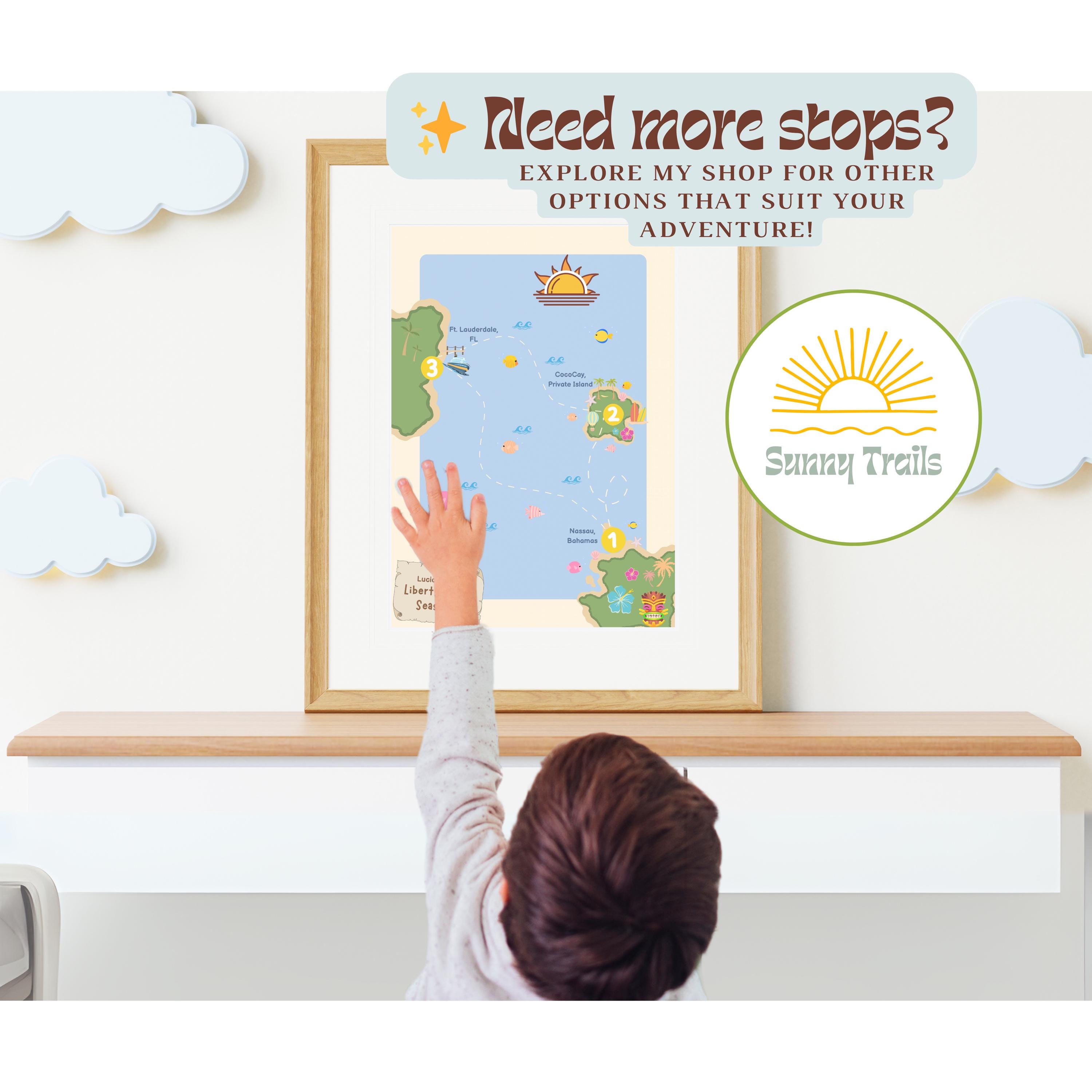 Cherished Family Adventure Map | Personalized Children's Travel ...