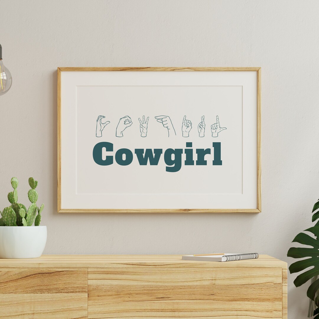 Sign Language Cowgirl SVG PNG: Coastal Cowgirl SLP (digital Files) - Etsy