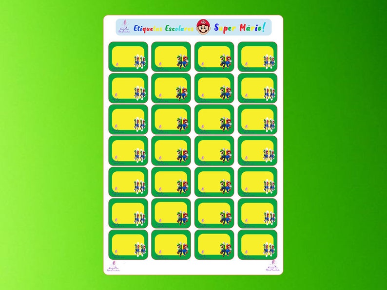 School Super Mario Bros Stickers 4x - Etsy