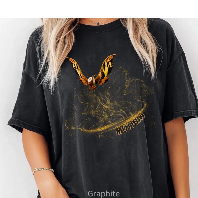 Mothra Golden Comfort Colors Tshirt, Gift for Mothra Afficianados, Gift ...
