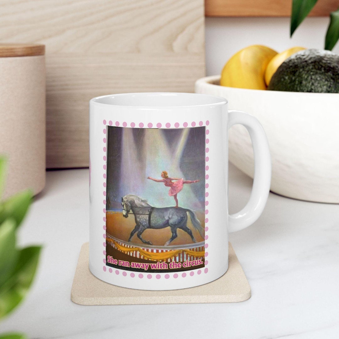 Circus Mug: Horseback Ballerina, Gift for Circus Lover - Etsy