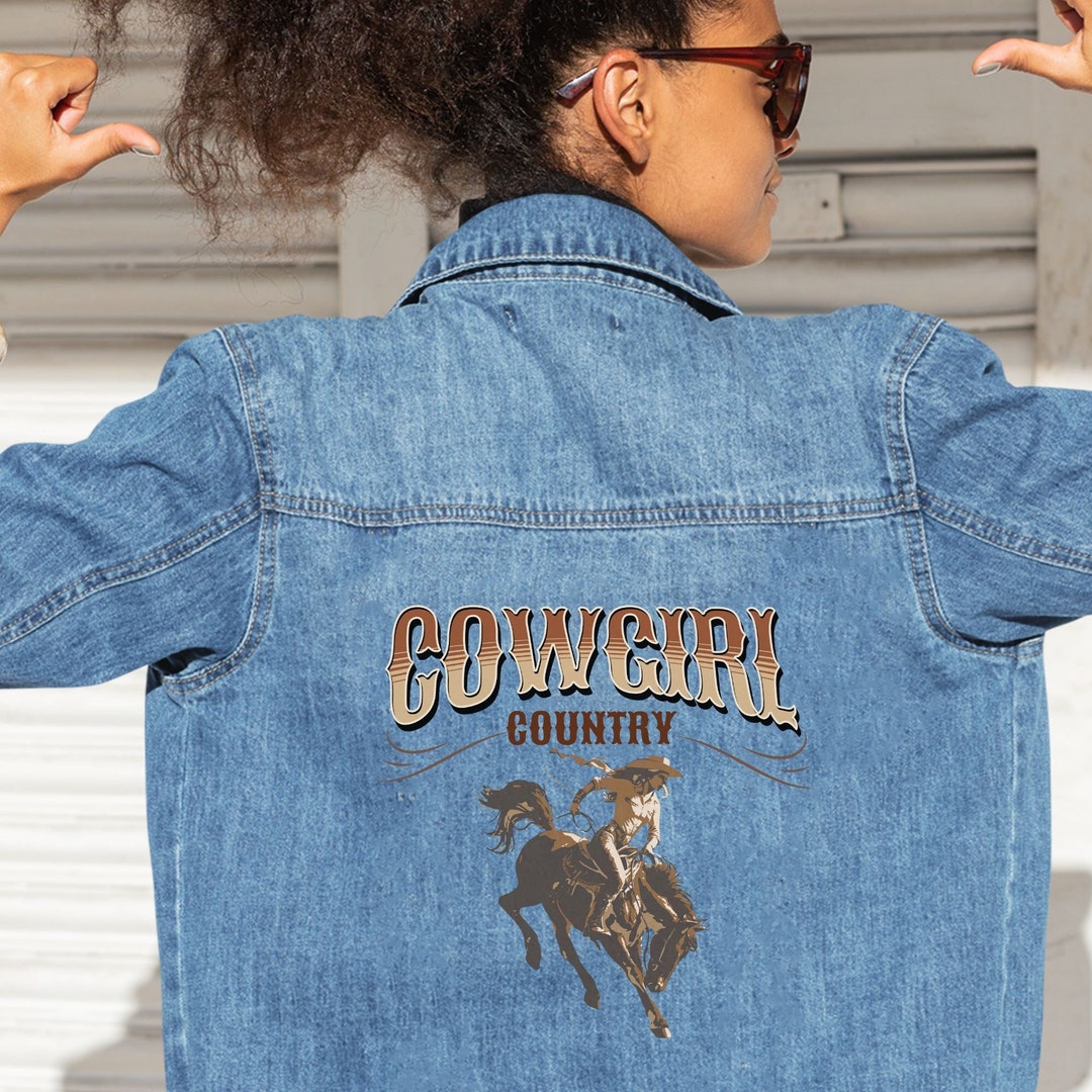 Cowgirl Country Denim Jacket, Gift for Girlfriend, Western Jacket, Gift ...