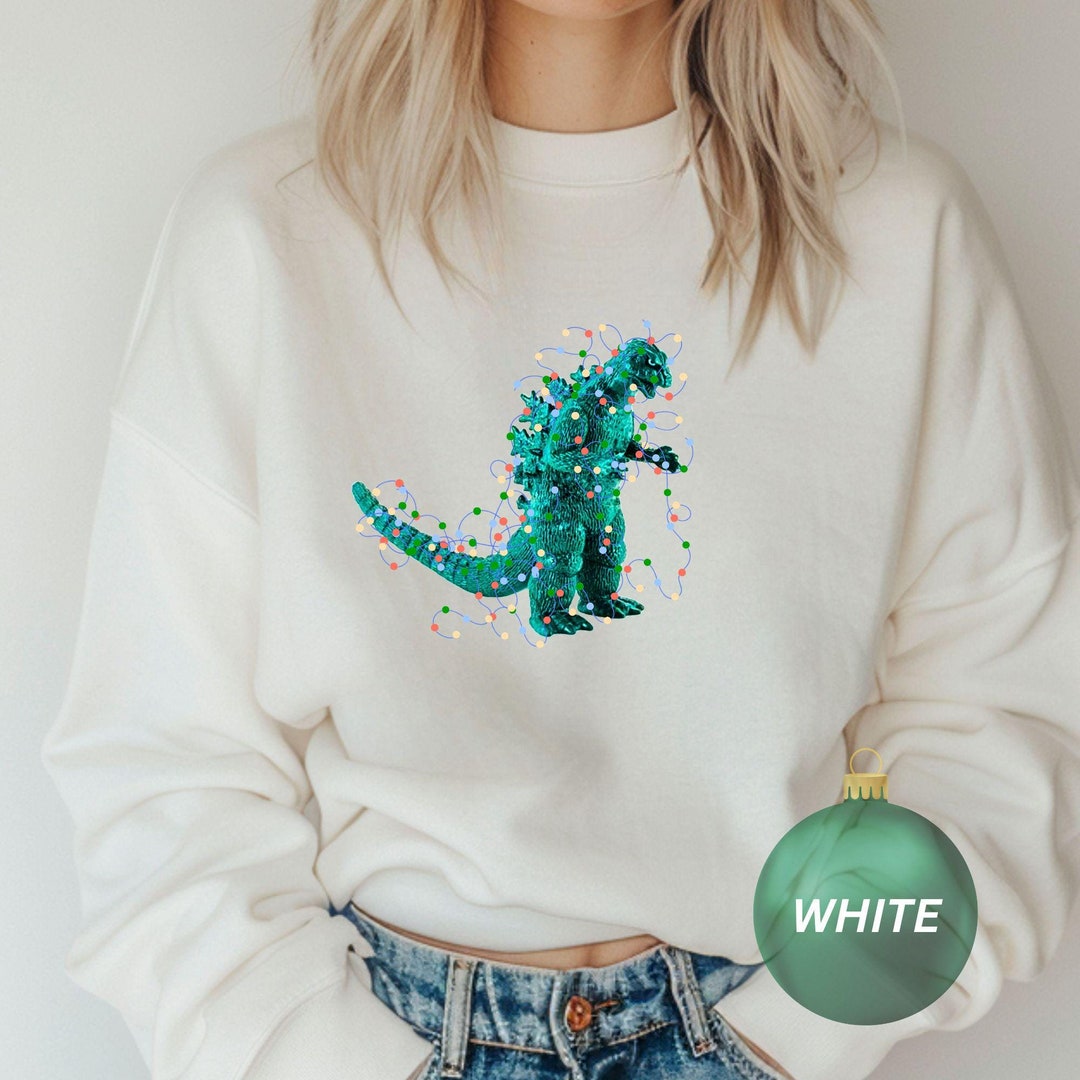 Godzilla Tangled in Christmas Lights, Godzilla Lovers, Gift for Him ...