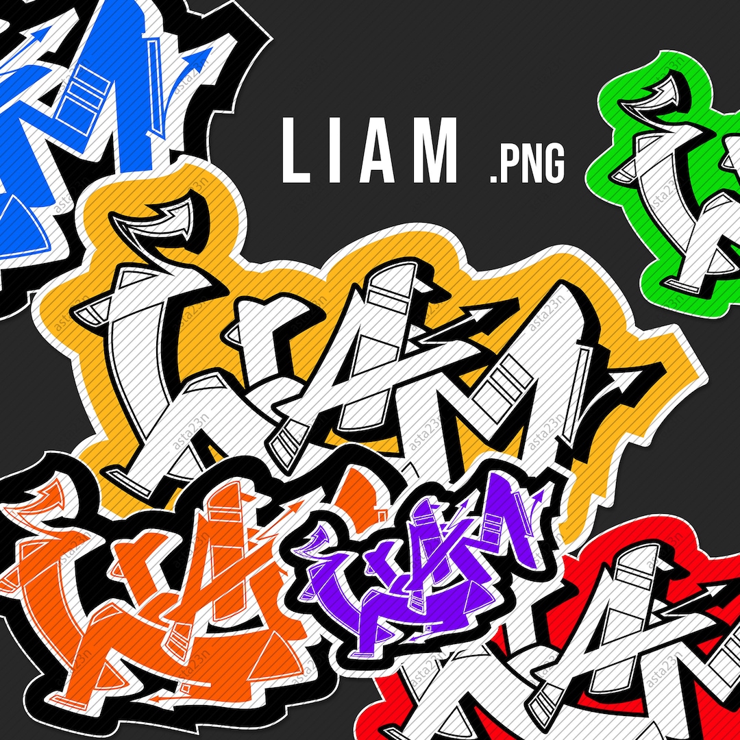 LIAM GRAFFITI Name, Street Art, Hip-hop, Urban Wall Style, Digital ...