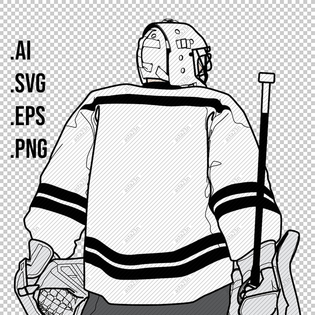 HOCKEY GOALIE Back, Goaltender From Behind, Goaler, Goalkeeper Figure ...