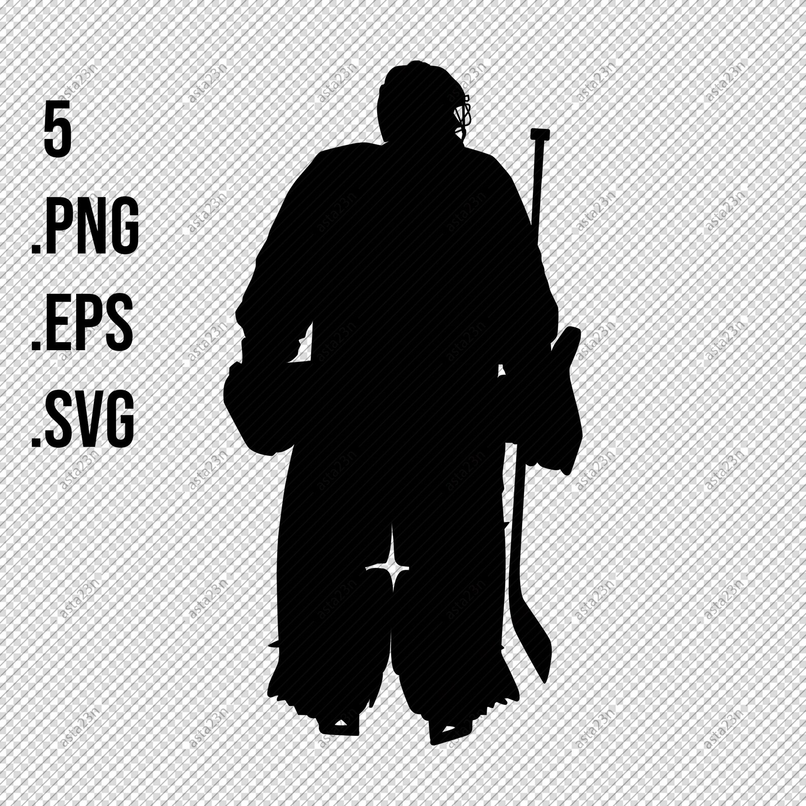 HOCKEY GOALIE From BEHIND, Vector Eps Svg Png Transparent, Goaltender ...