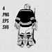 HOCKEY GOALIE From BEHIND, Vector Eps Svg Png Transparent, Goaltender ...