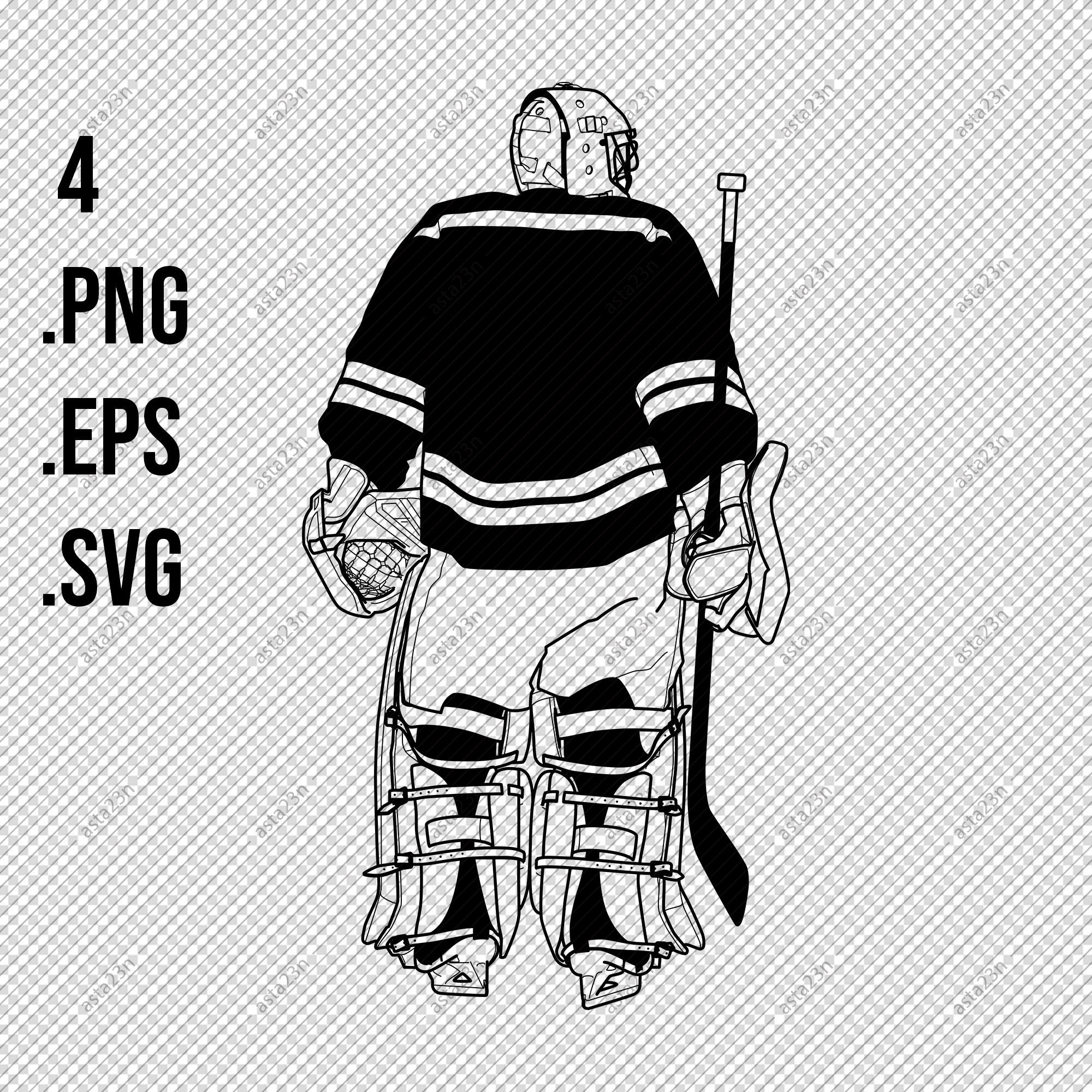 HOCKEY GOALIE From BEHIND, Vector Eps Svg Png Transparent, Goaltender ...