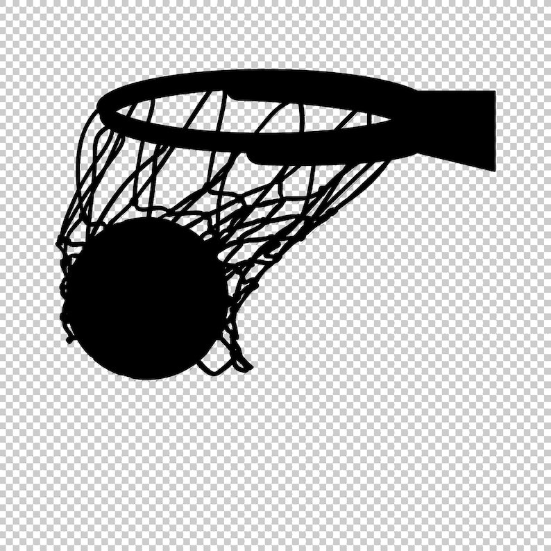 BASKETBALL SWISH Score, Orange Ball Through a Net, Hoop Rim ...