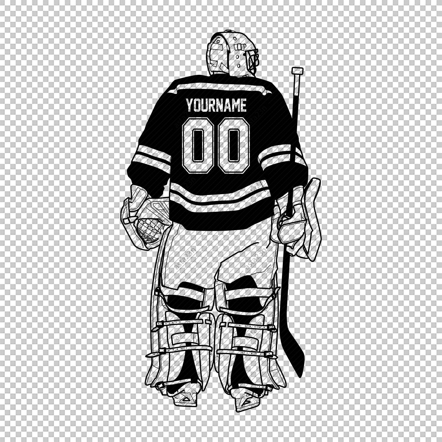 HOCKEY GOALIE Back, Custom Personalized With Name and Team Number ...