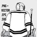 HOCKEY GOALIE From BEHIND, Vector Eps Svg Png Transparent, Goaltender ...