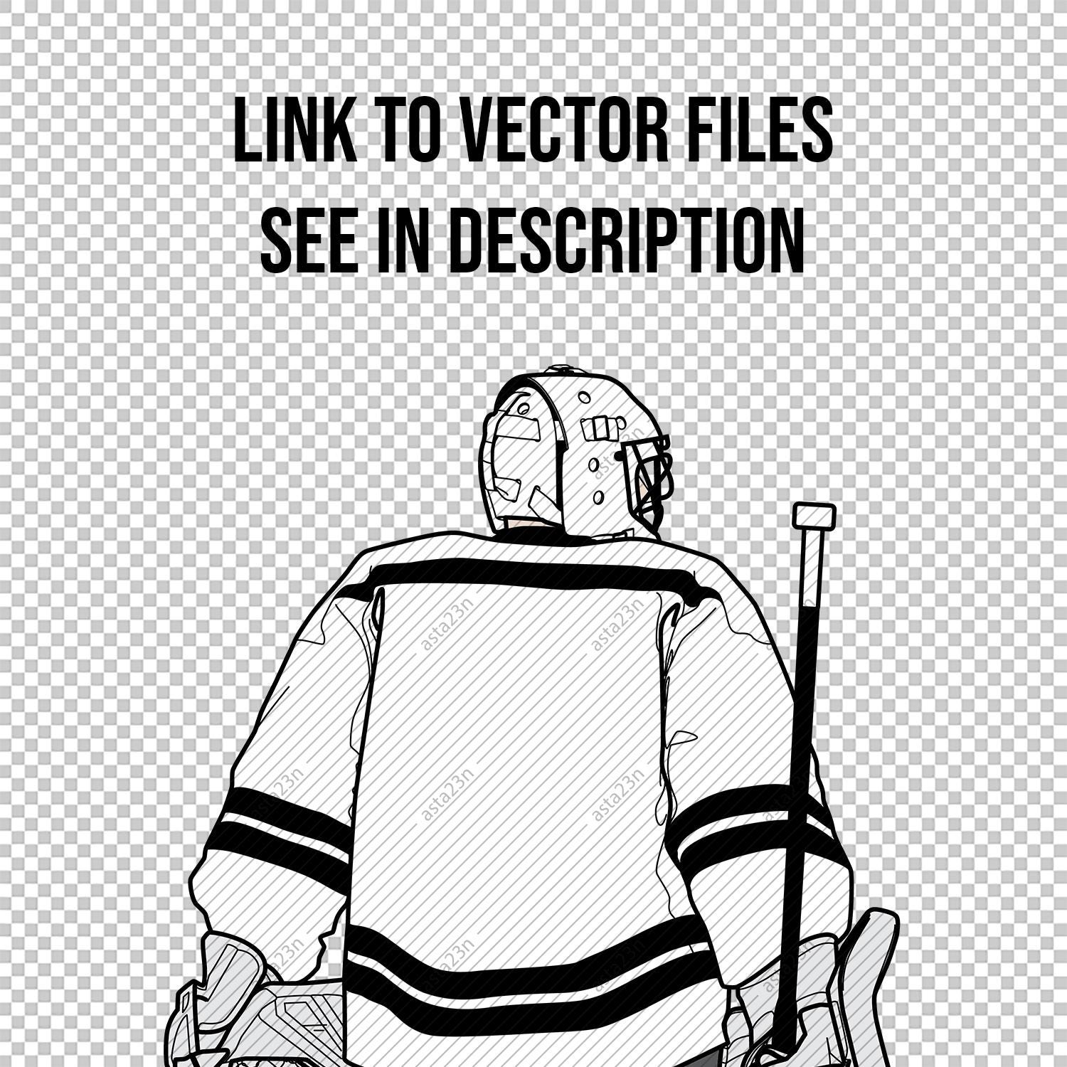 HOCKEY GOALIE Back, Custom Personalized With Name and Team Number ...
