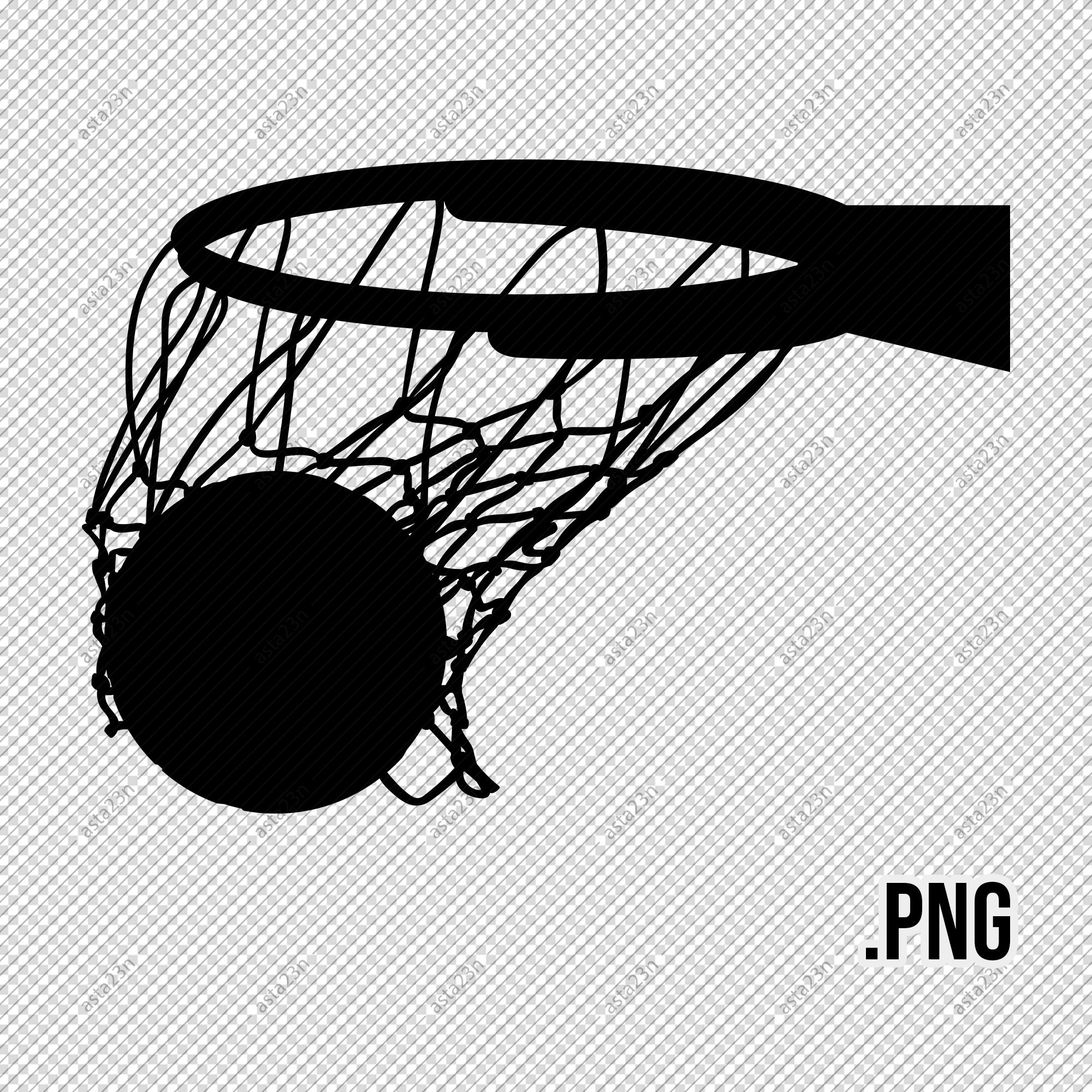 BASKETBALL SWISH Score, Orange Ball Through a Net, Hoop Rim ...