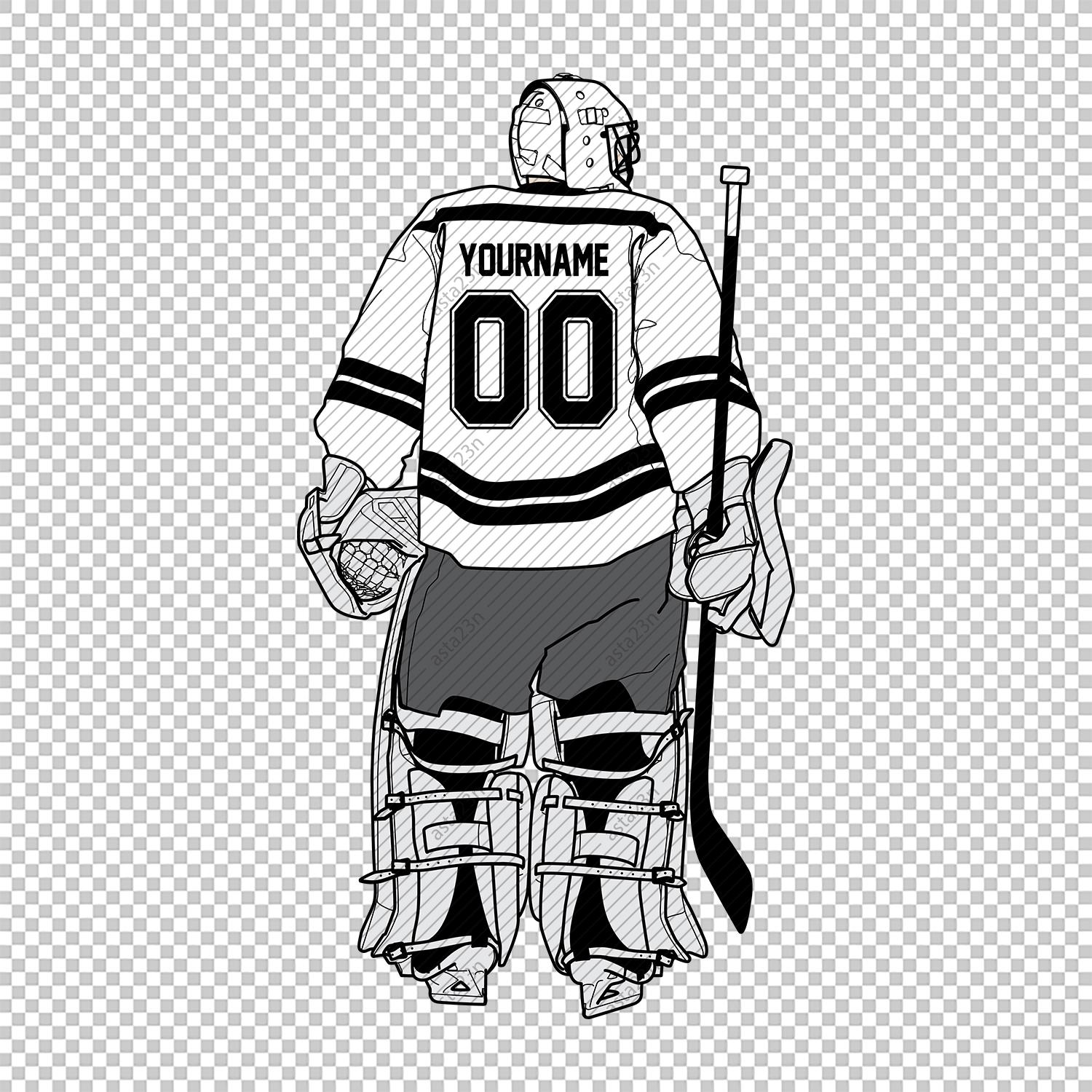 HOCKEY GOALIE Back, Custom Personalized With Name and Team Number ...