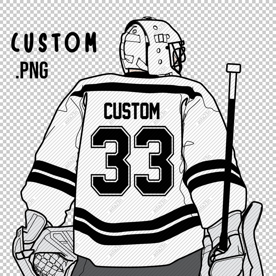 HOCKEY GOALIE Back, Custom Personalized With Name and Team Number ...
