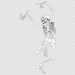 Dancing SKELETON Illustration, Bones Single Line Drawing, Digital ...