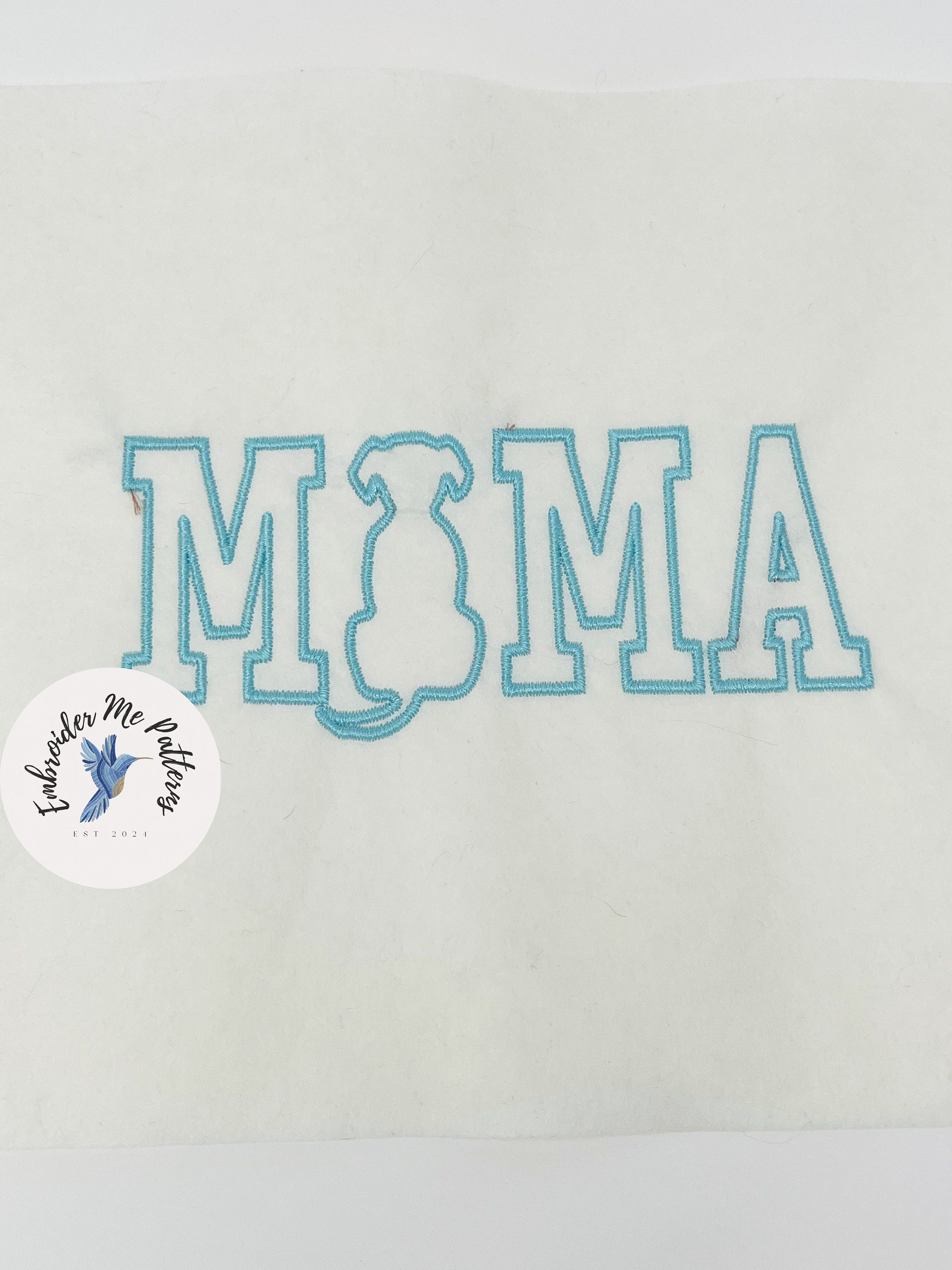 Dog Mom Embroidery Design, Applique Design, Satin Stitch, Dog Mom ...