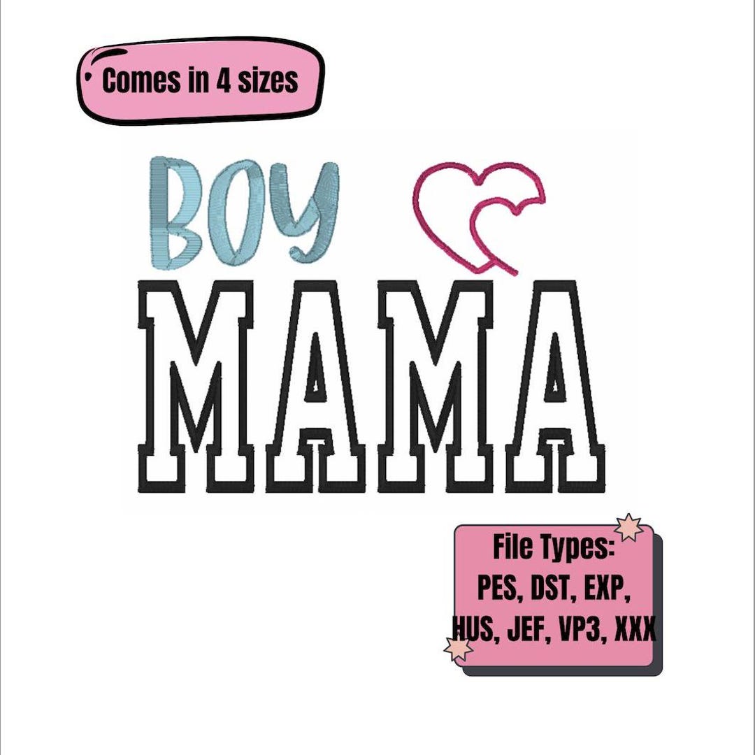 Mama Embroidery Design, Boy Mom, Boy Mama Embroidery Design, Digital ...