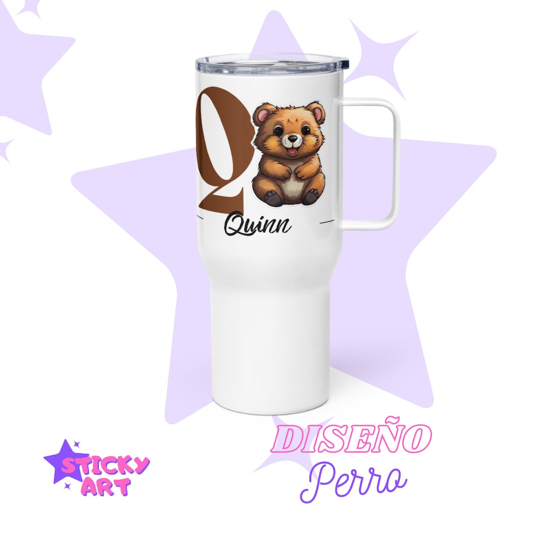 Personalized Thermos With Letter Q of Your Name and Composition of Name ...