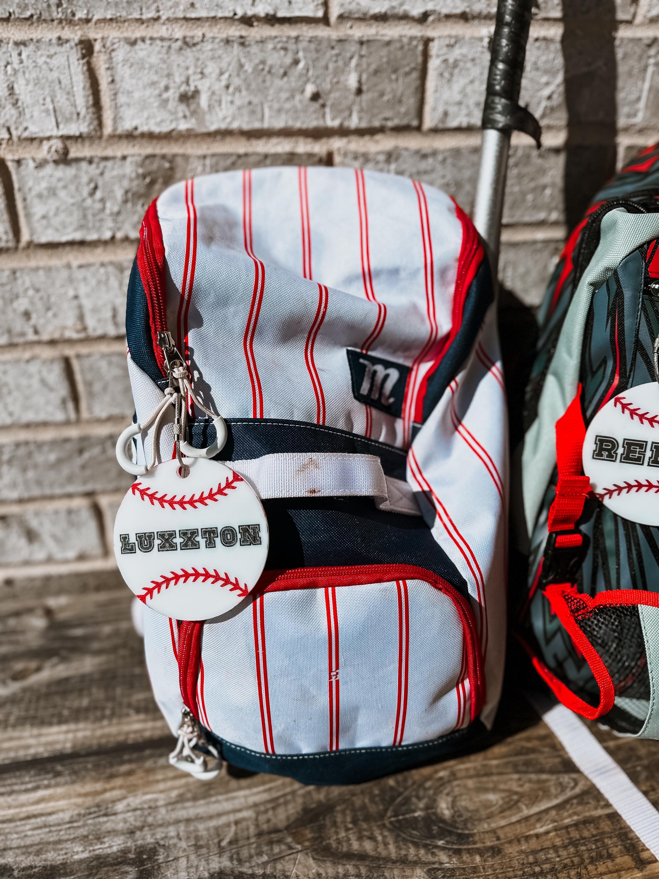 Baseball Bag Tag | Baseball Themed Name Tag | Custom Name Tags for ...