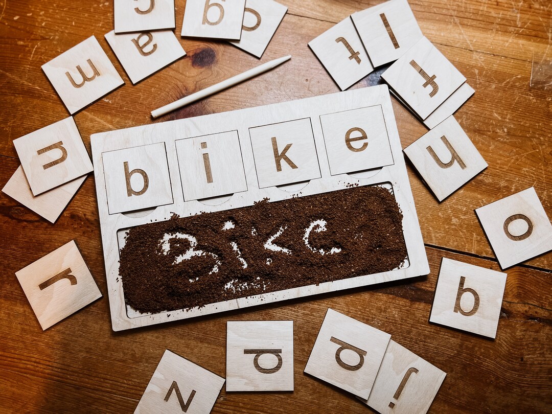 Montessori Sensory Board, Word Building, Word Tracing - Etsy