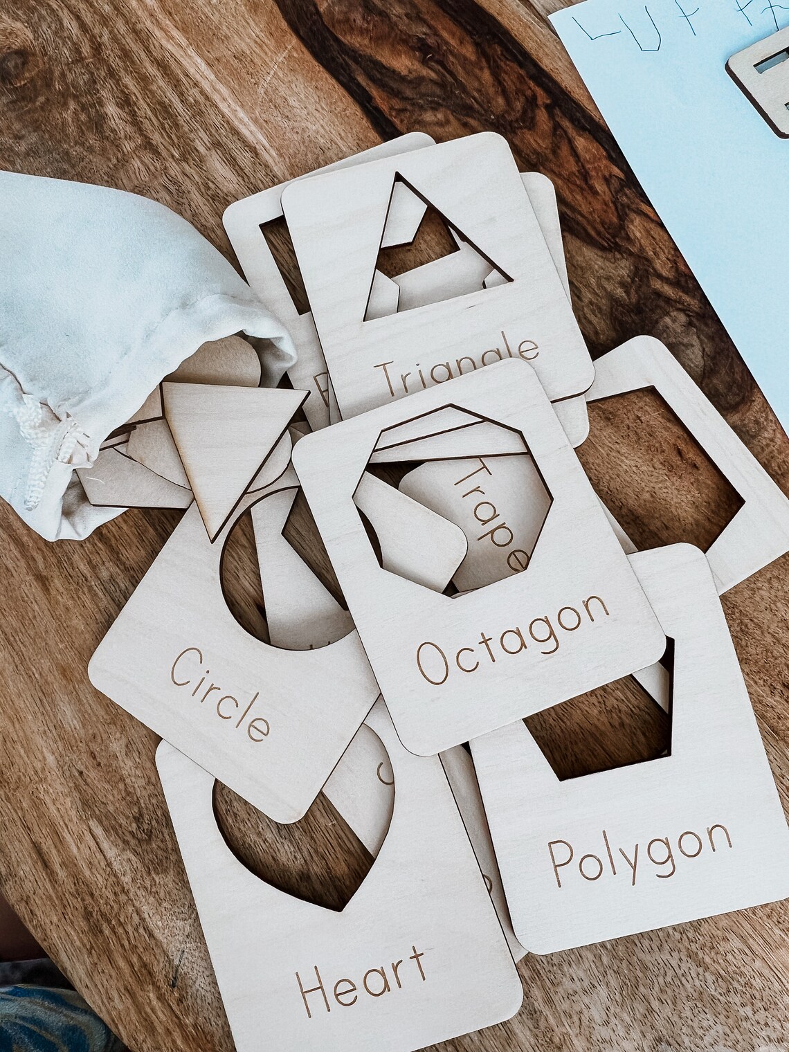 Wooden Shape Stencils/ Flash Cards/puzzle - Etsy