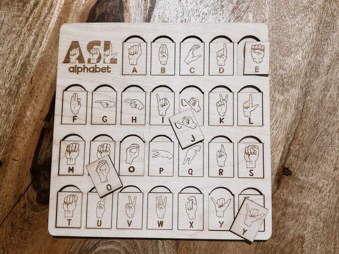 ASL Puzzle/american Sign Language Alphabet/homeschool Materials ...
