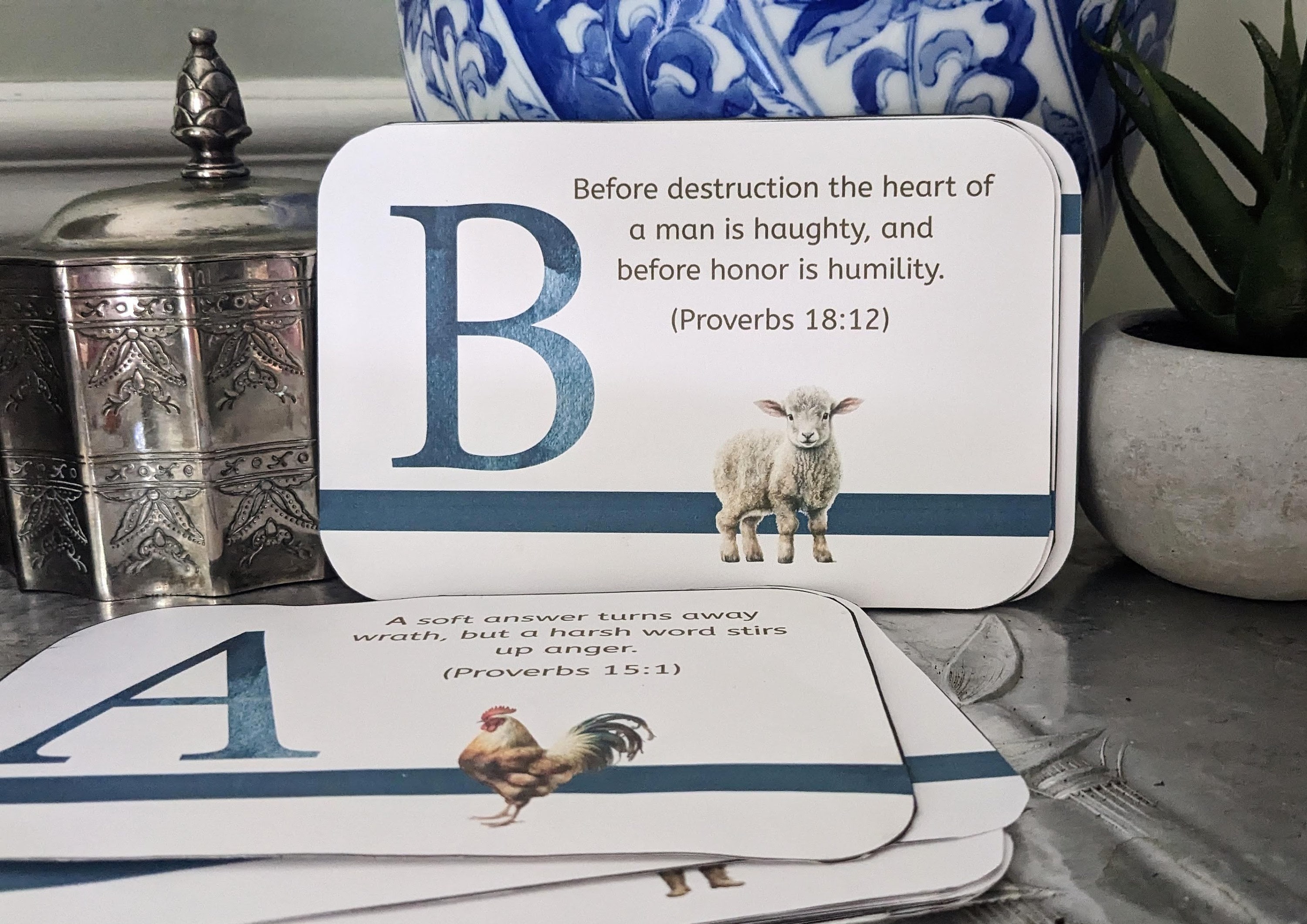 ABC Bible Memory Cards|proverbs| Kids Bible Memory| Alphabet Memory ...
