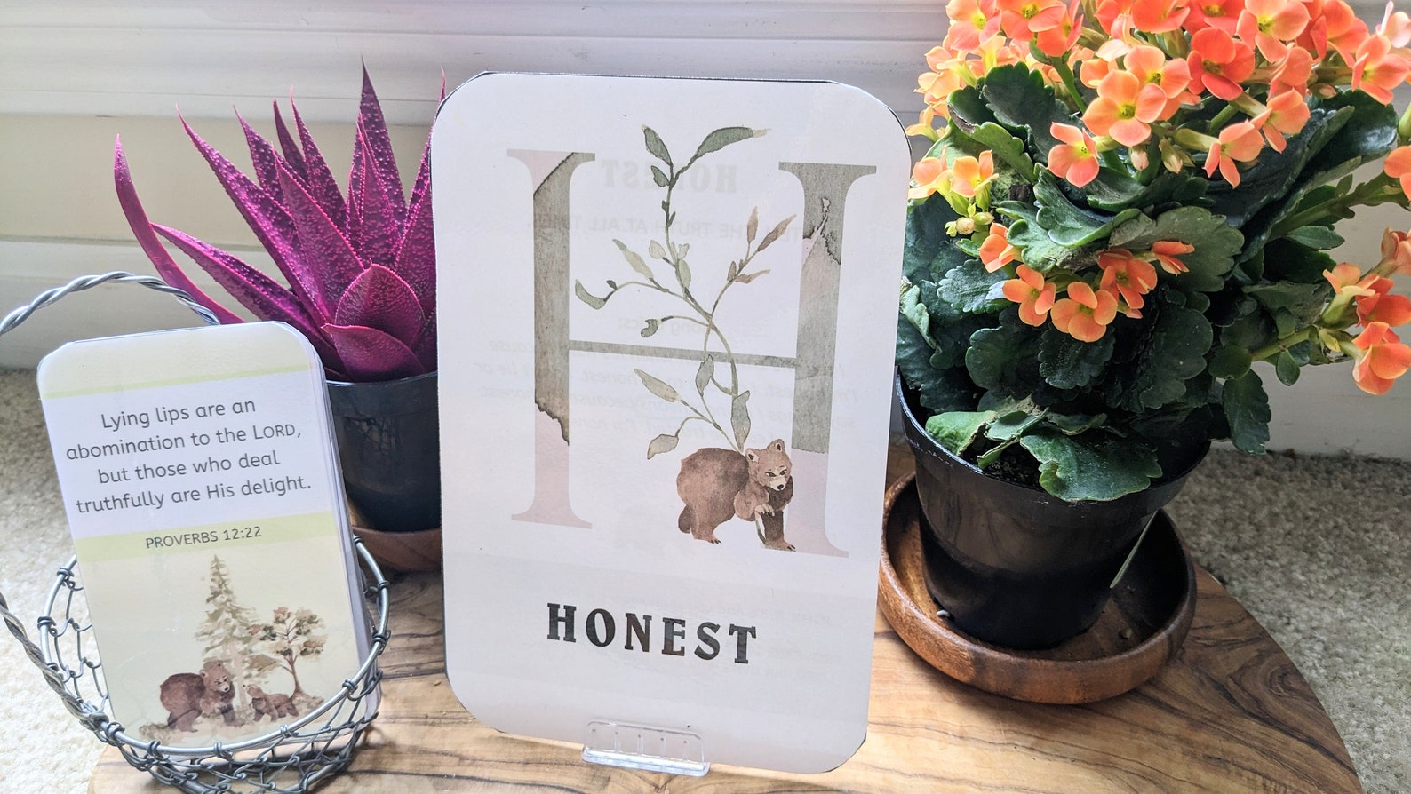 Alphabet Character Traits Cards| Morning Basket Cards| Alphabet Bible ...