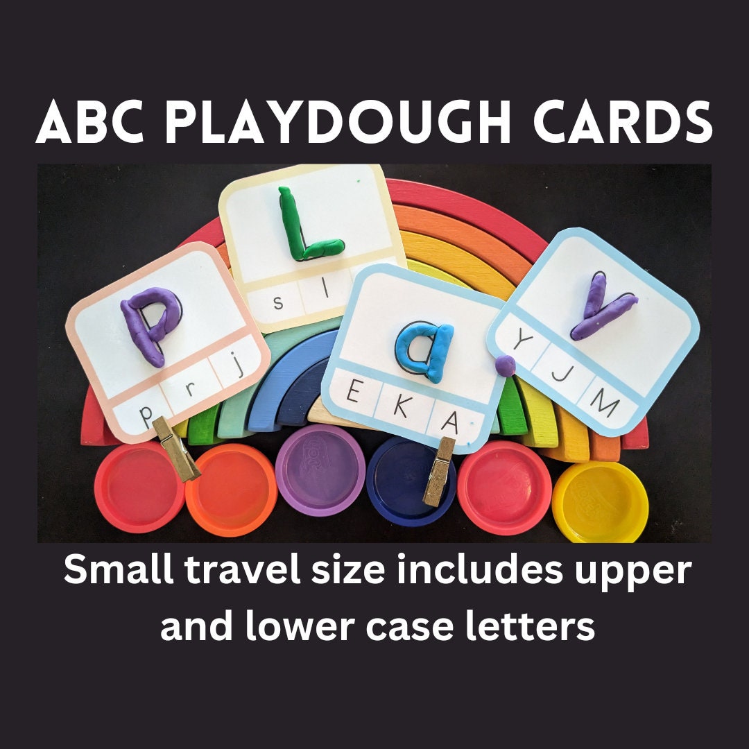 Alphabet Playdough Cards| Alphabet Clip Cards| Preschool Travel ...